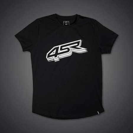 KOSZULKA MĘSKA T-SHIRT 4SR LOGO BLACK Czarny | Sklep Motocyklowy Legato ...